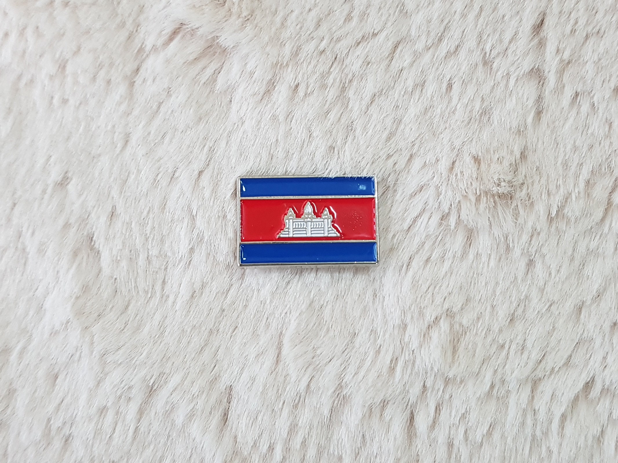 Cambodia Flag Pin Badge - Etsy