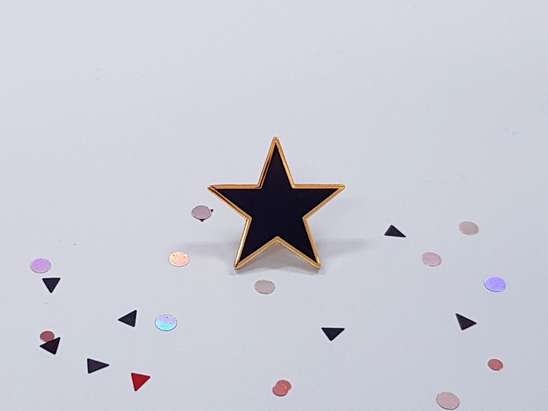Color Star Pin-badge black - Etsy