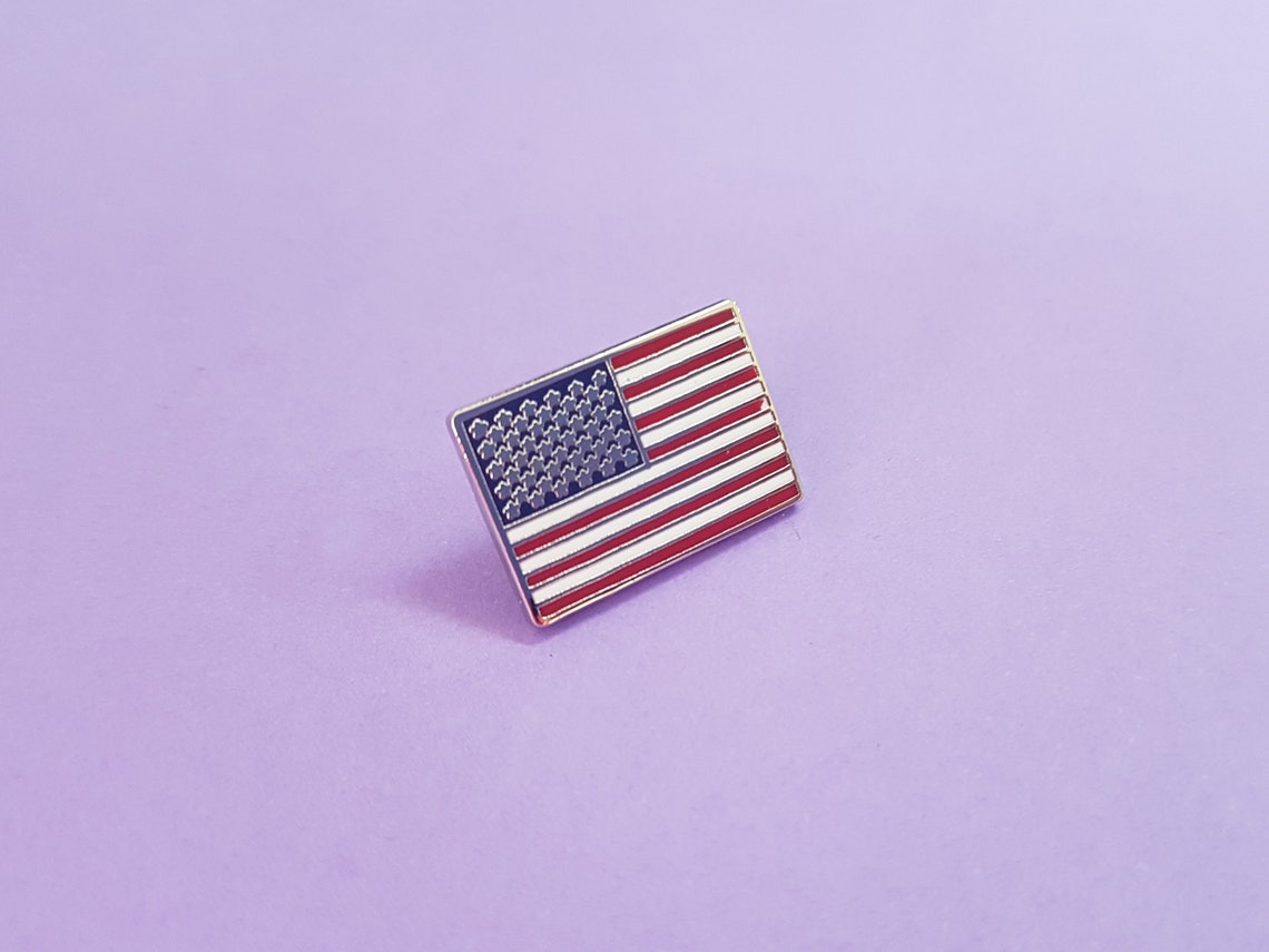 United States of Americausa Flag Pin Badge | Etsy