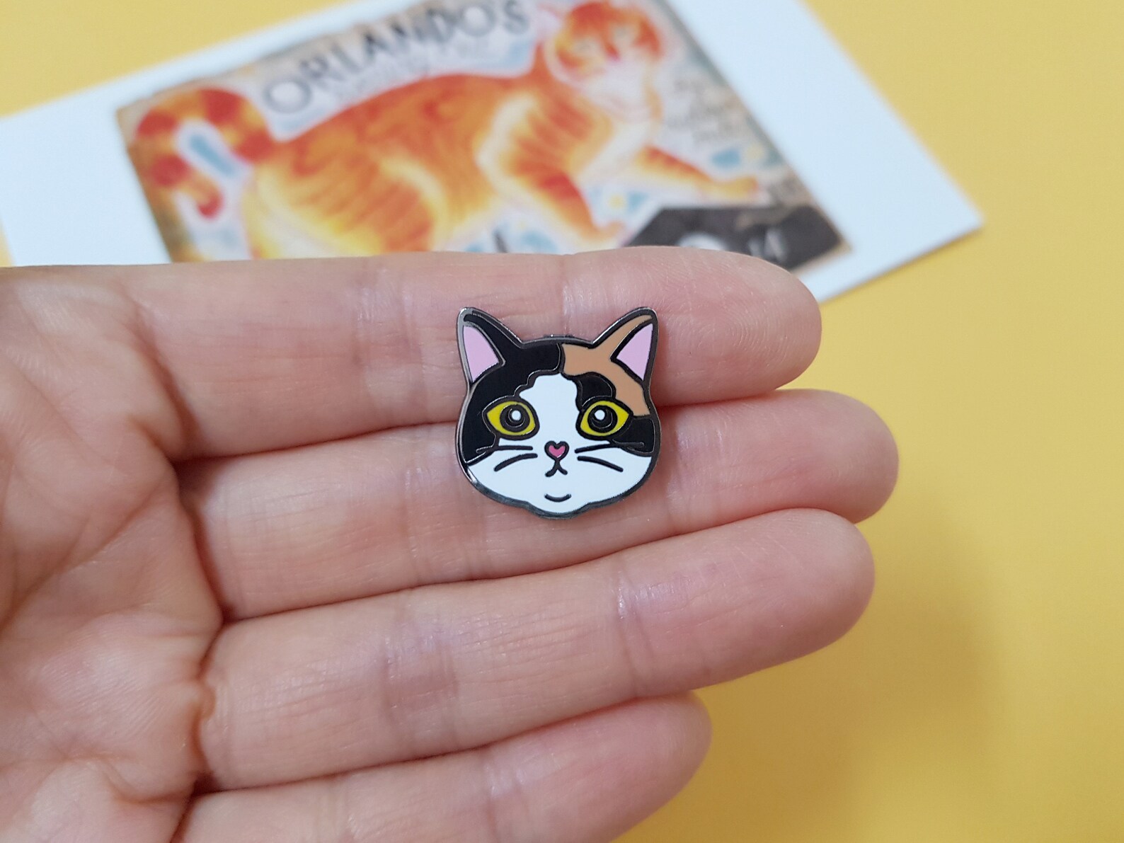 Three Colors Cat Pin-badge - Etsy