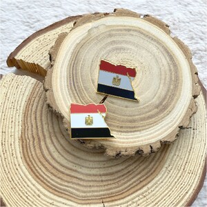 Egypt Flag Map Pin Badge - Etsy