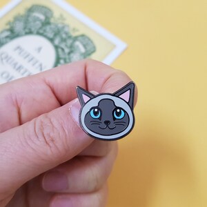 Siamese Cat Pin-badge - Etsy