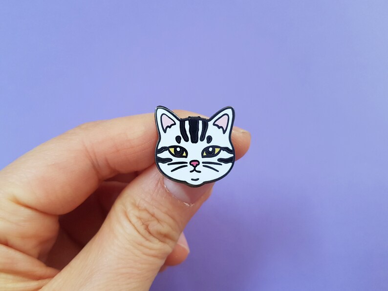 American Shorthair Cat Pin-badge | Etsy