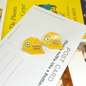 Safety First Hard Hat Pin Badge - Etsy