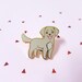 Golden Retriever Dog Pin-badge - Etsy
