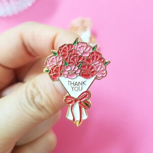 Carnation Pin Badge - Etsy