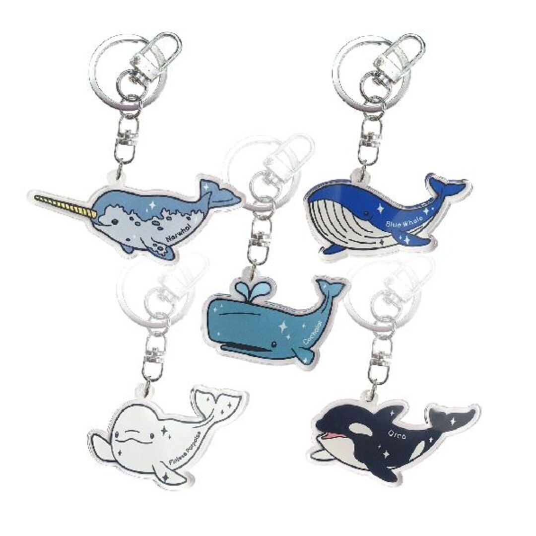 5 Whale Acrylic Key-ring Collection - Etsy