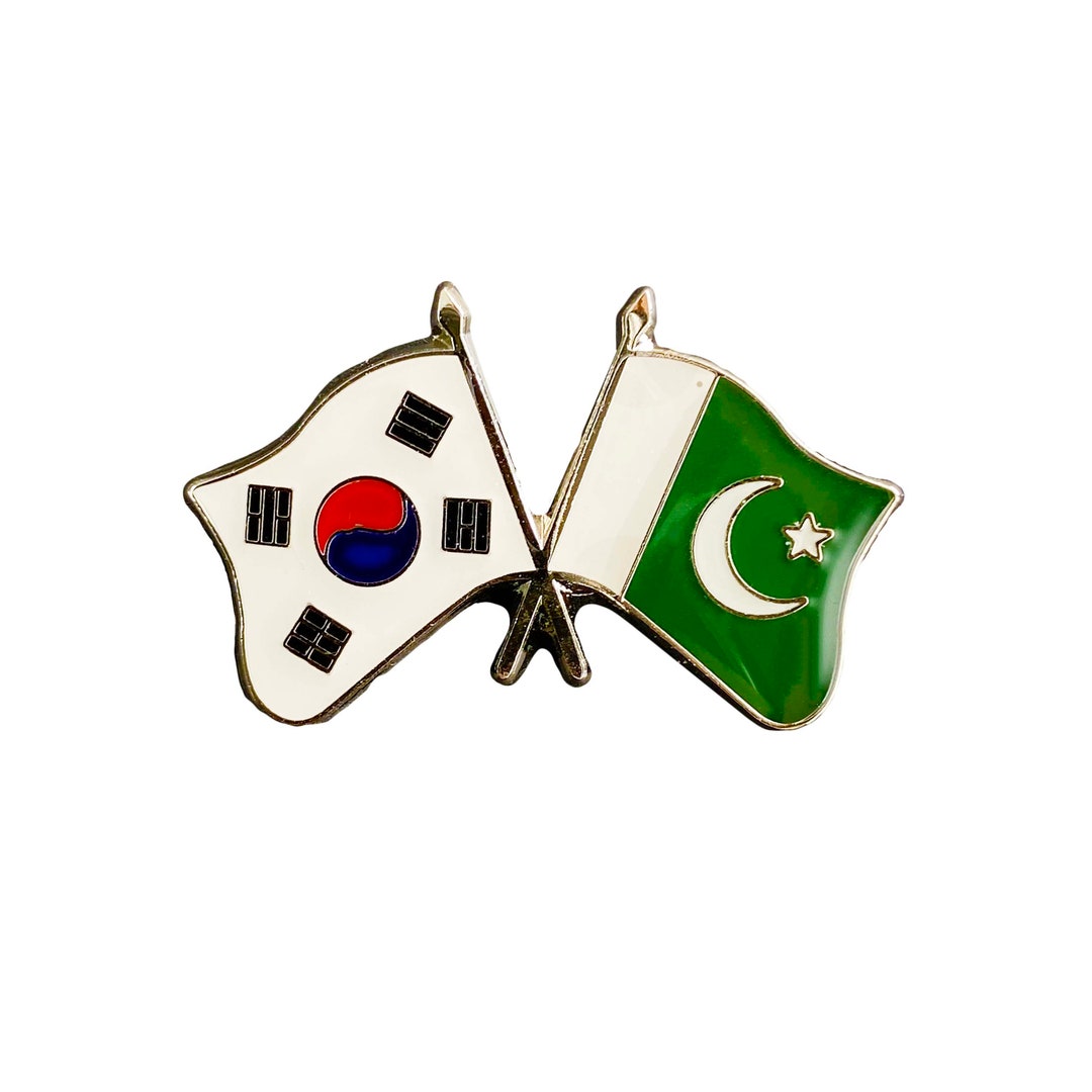 Pakistan & Korea Friendship National Flag Pin - Etsy