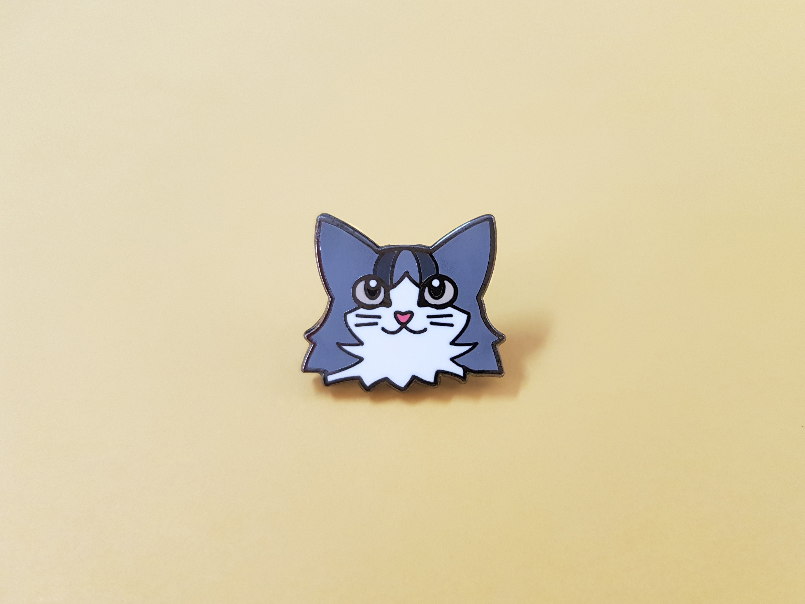 Norwegian forest cat pin-badge | Etsy