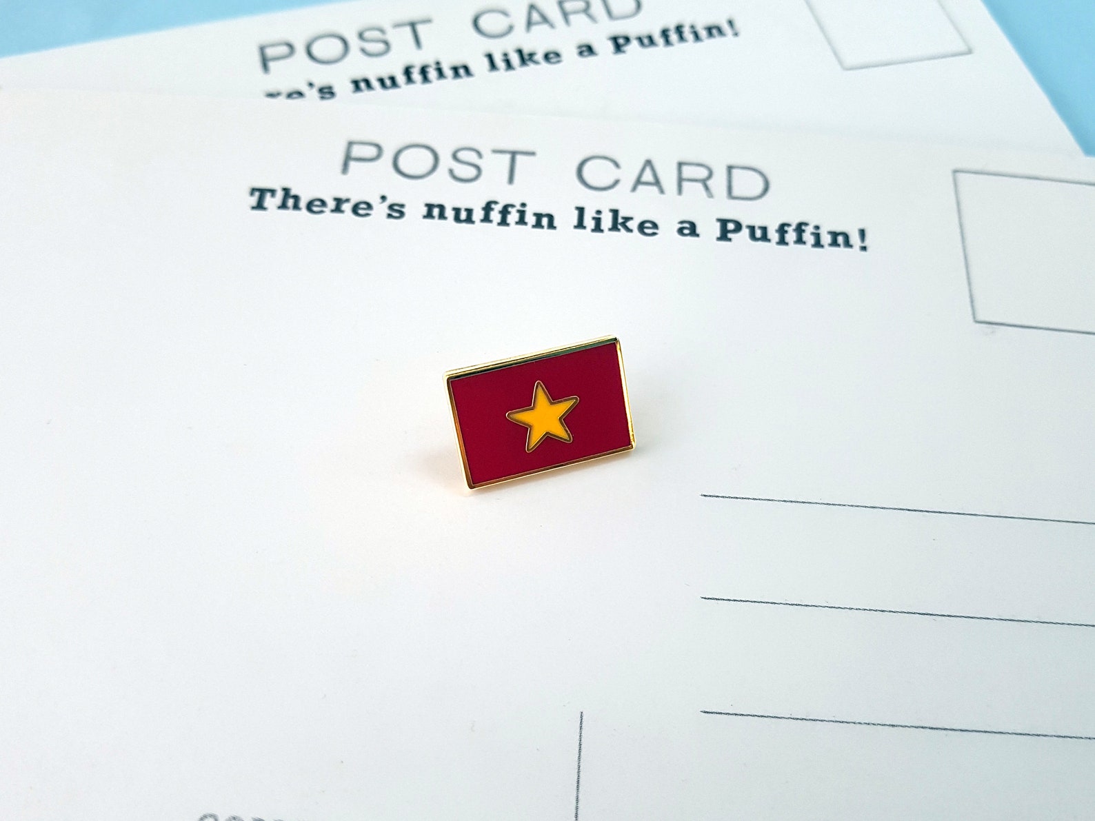 Vietnam Flag Pin Badge - Etsy