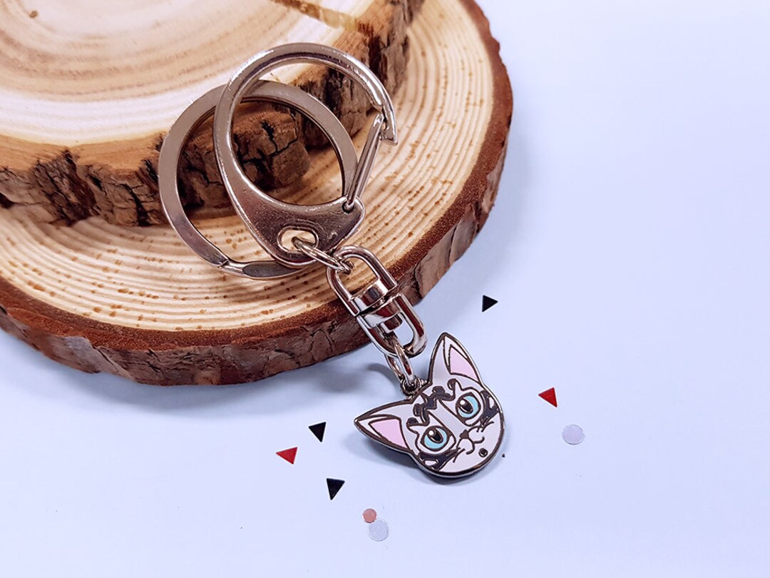 Bengal Cat (silver) Keychain - Etsy