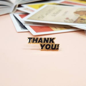 THANK YOU Pin Badge - Etsy