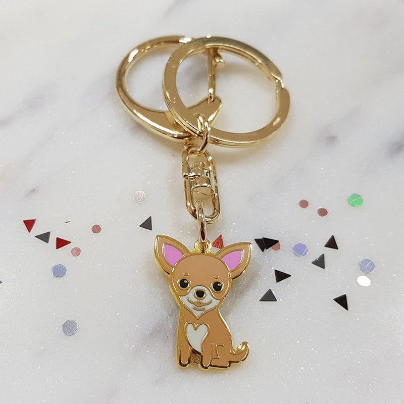 Chihuahua Dog Keychain - Etsy