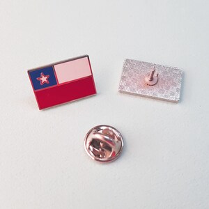 Chile Flag Pin Badge - Etsy