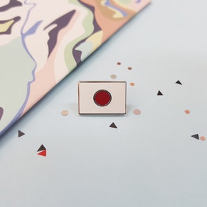Japan Flag Pin Badge - Etsy