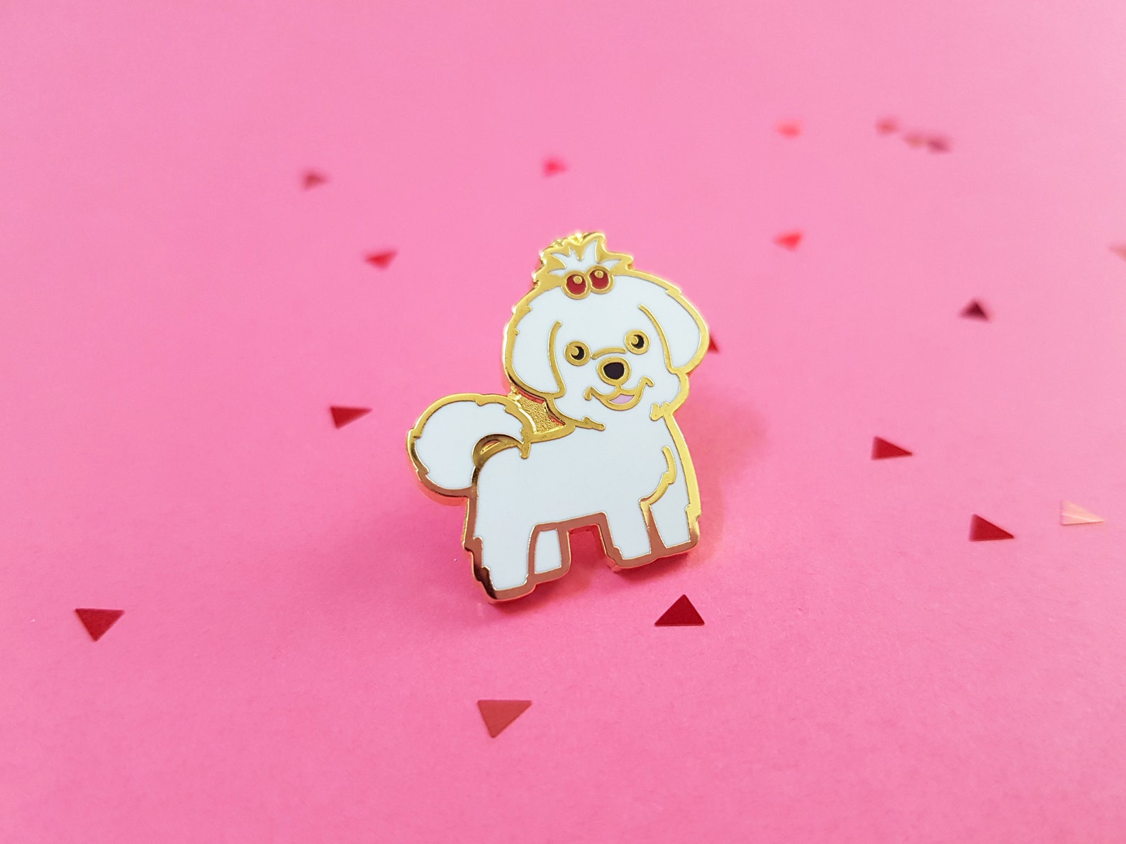Maltese Dog Pin-badge - Etsy
