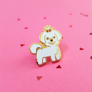 Maltese Dog Pin-badge - Etsy