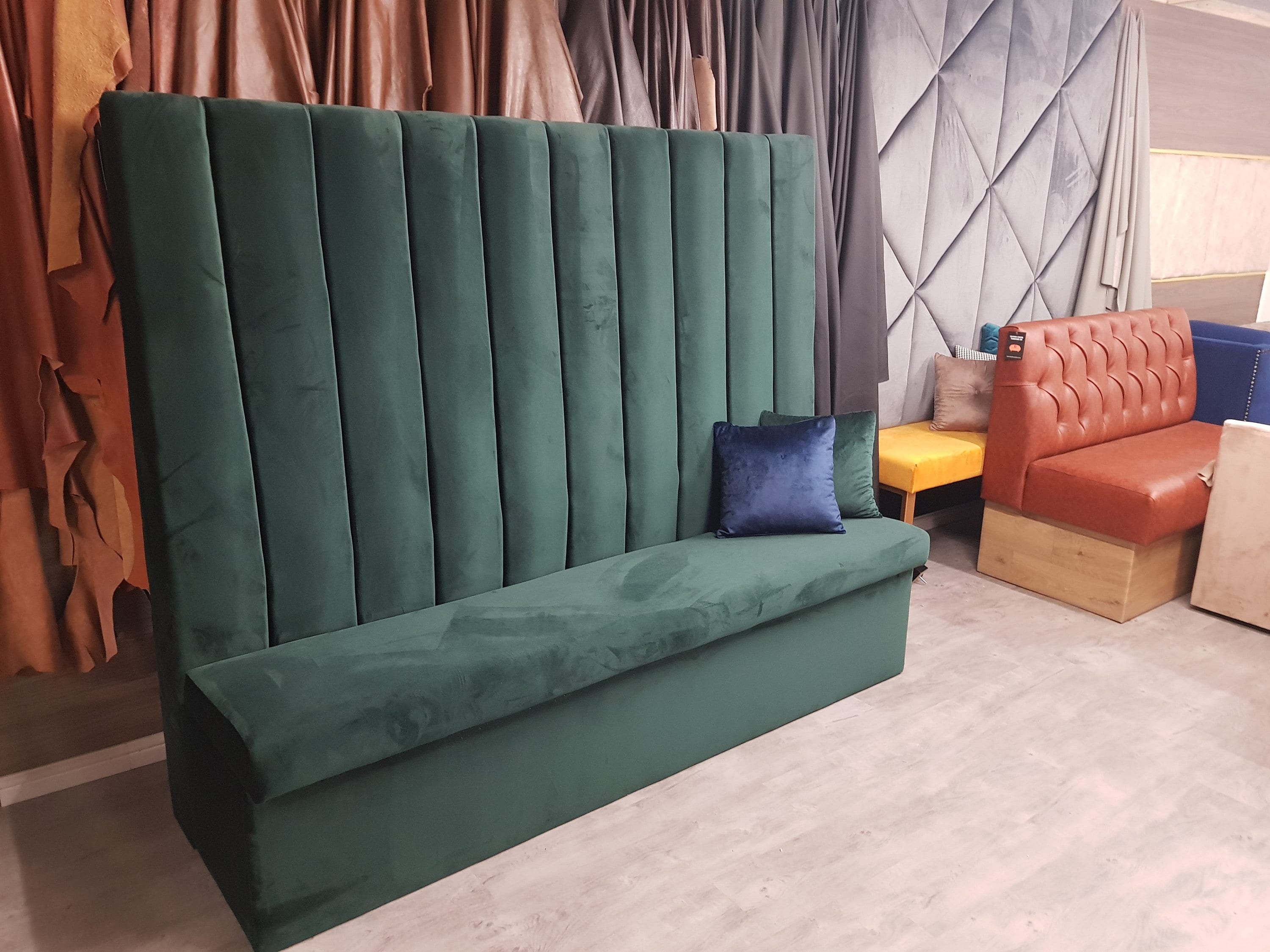 Modern Fluted High Backed Dining Kitchen / Commercial Bench - Etsy UK