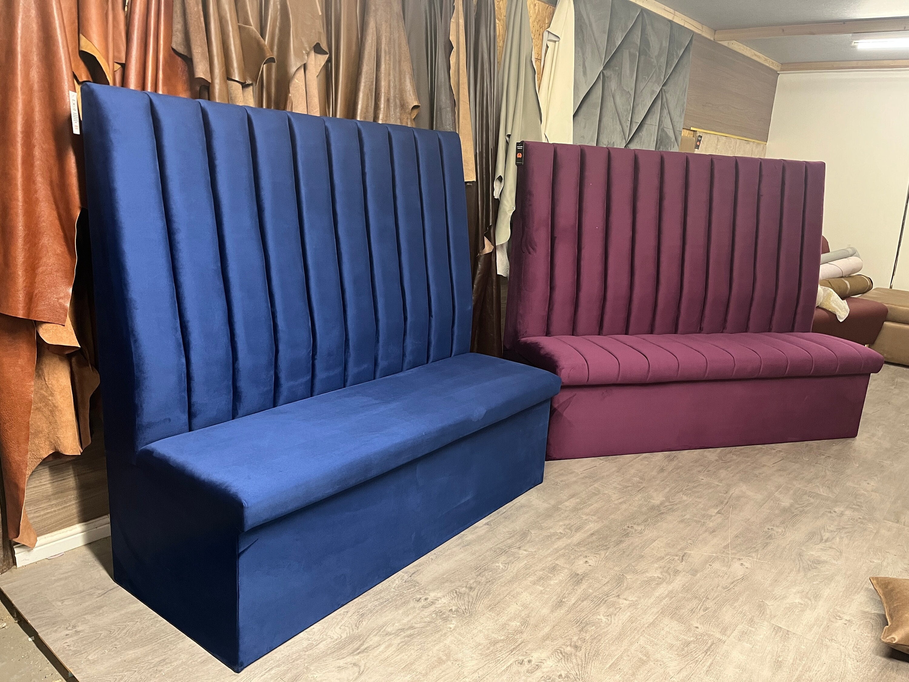 Modern Fluted High Backed Dining Kitchen / Commercial Bench - Etsy UK