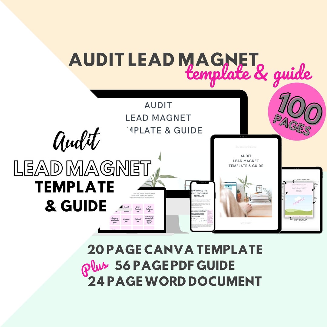 Audit Lead Magnet Template and Guide I Opt-in | Canva Template I Lead ...