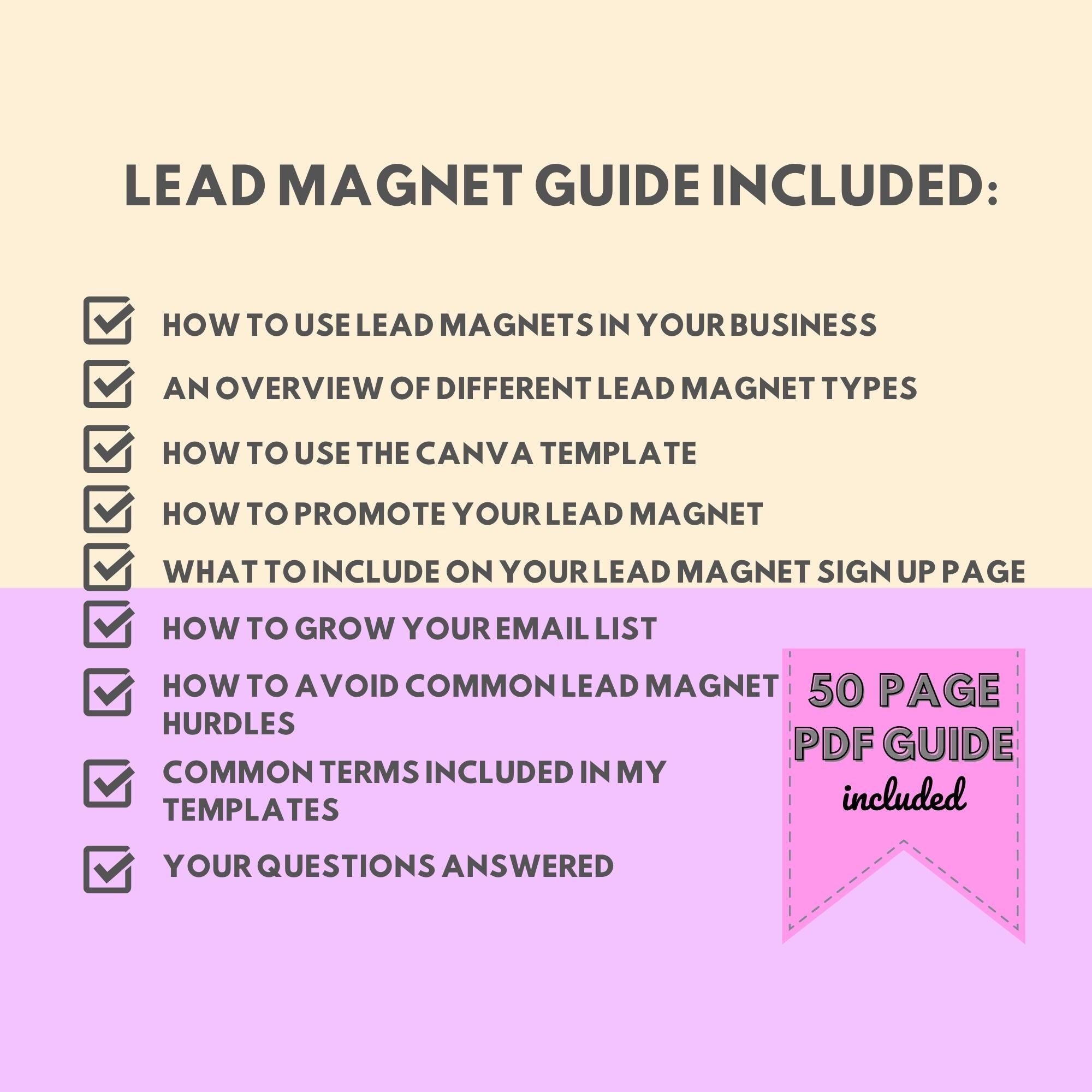 Cheatsheet Lead Magnet Template and Guide I Opt-in Canva - Etsy