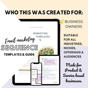 Email Marketing Sequence Templates & Guide I Email Templates - Etsy