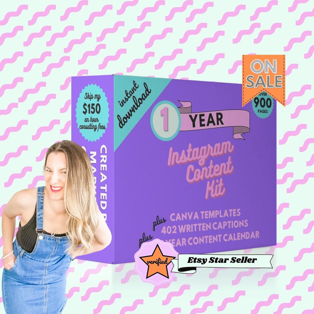1 Year Instagram Kit | Instagram Template | Instagram Captions ...