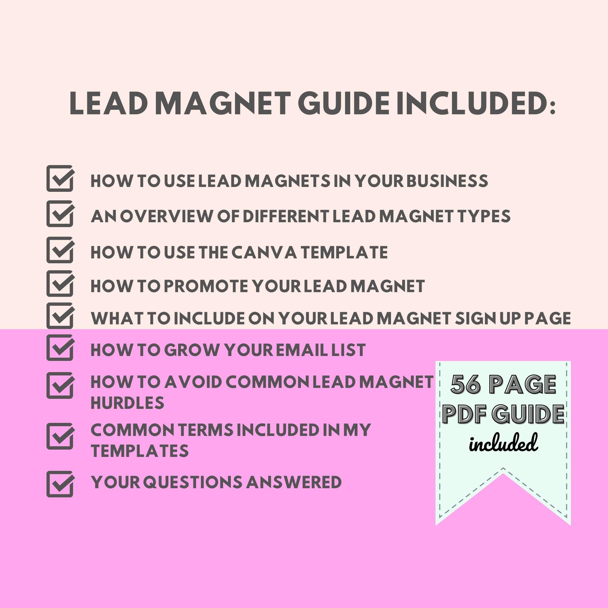 Ebook & Guide Lead Magnet Template and Guide I Opt-in Canva - Etsy