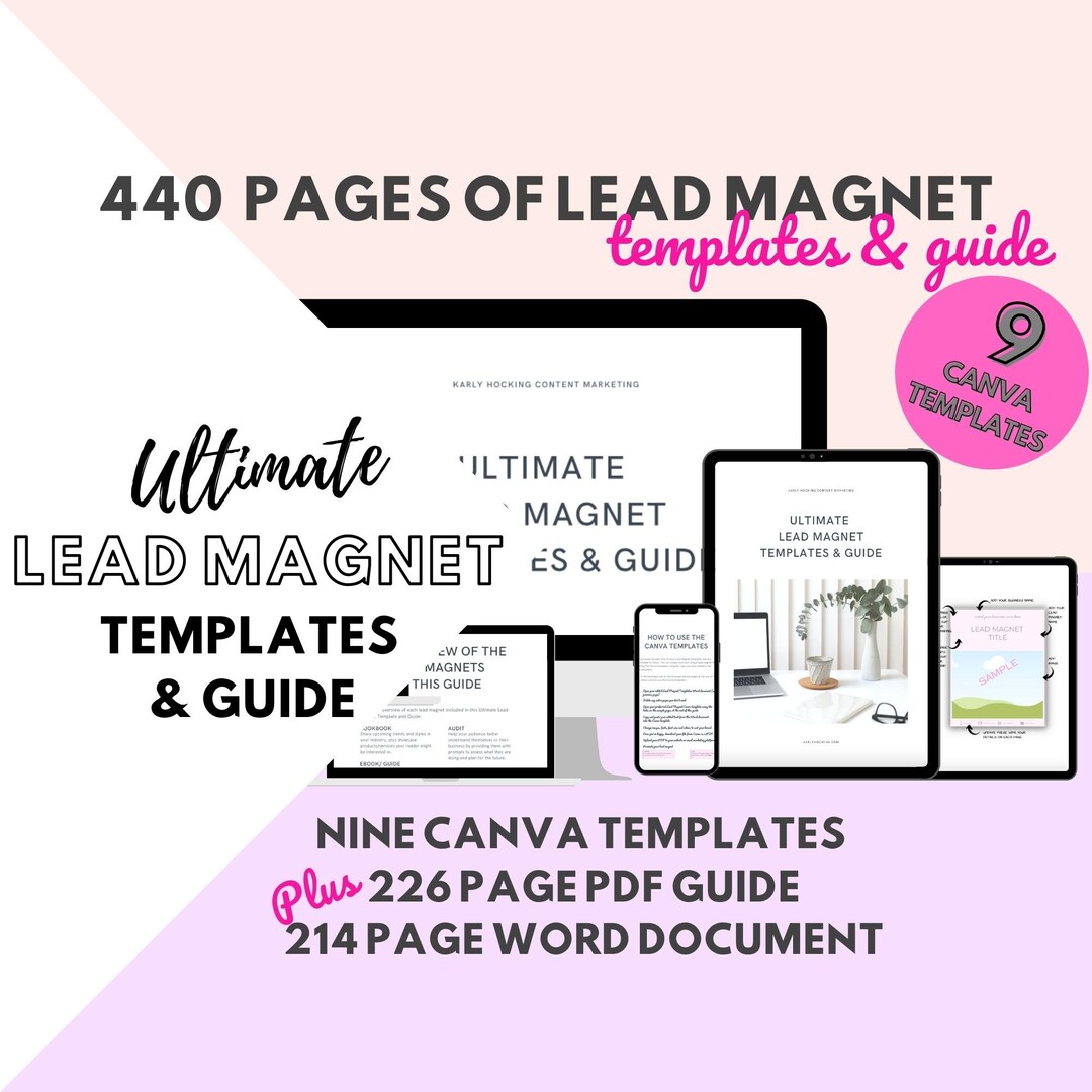 Ultimate Lead Magnet Templates and Guide I Optin | Canva Template I ...