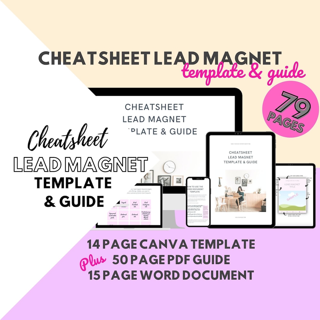 Cheatsheet Lead Magnet Template and Guide I Opt-in | Canva Template I Lead Magnet Guide I Lead ...