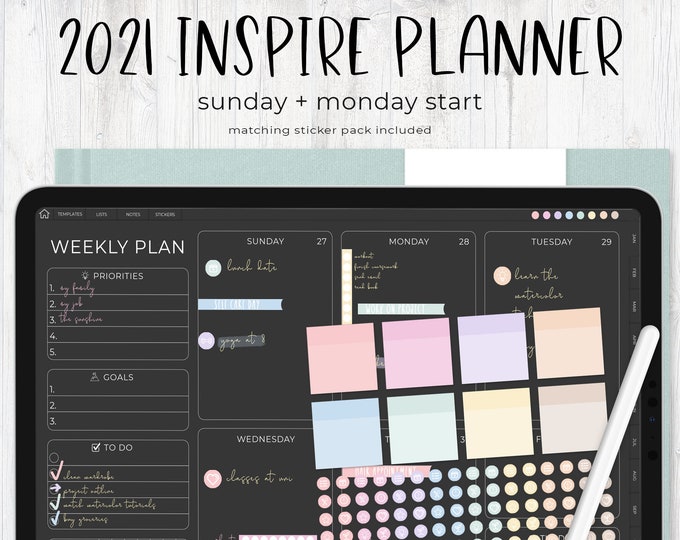 Digital Planners Planner Inserts Digital Notebooks by HabitPlanner