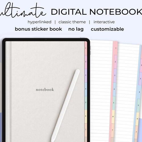 Digital Notebook for Goodnotes Notability Note Taking 8 Tabs - Etsy