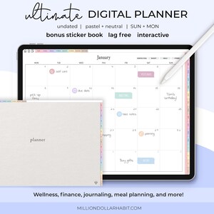Digital Planner for Goodnotes Undated Life Planner Digital | Etsy