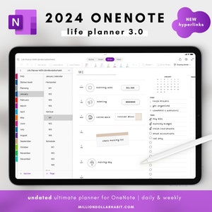 2024 Onenote Digital Planner, 2024 Onenote Planner, Android Windows ...