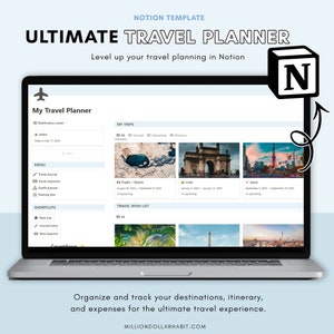 Notion Travel Planner Template | Ultimate Trip Organizer & Itinerary Tracker - Etsy