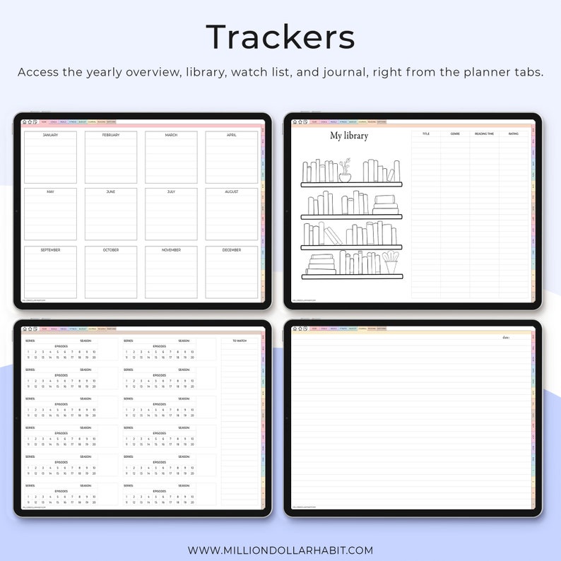 Digital Planner for Goodnotes Undated Life Planner Digital | Etsy
