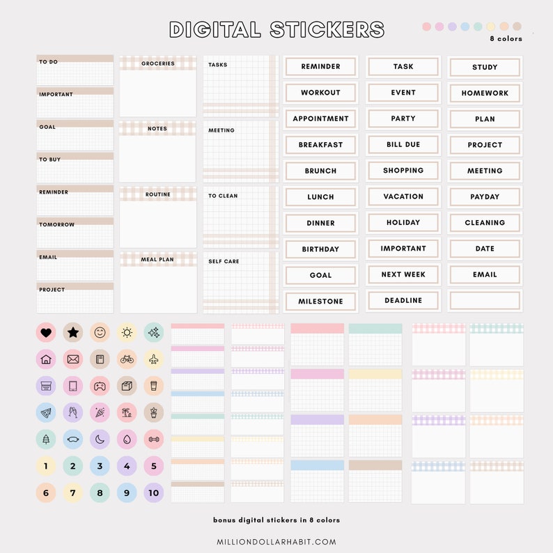 Goodnotes Digital Planner Undated Notability Planner Undated - Etsy