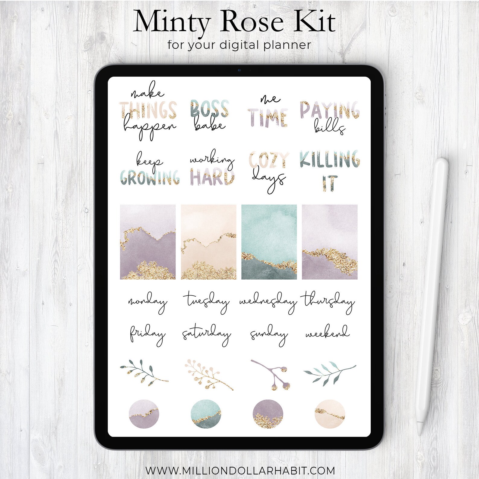 Digital Planner Sticker Kit Spring Digital Sticker Pack - Etsy