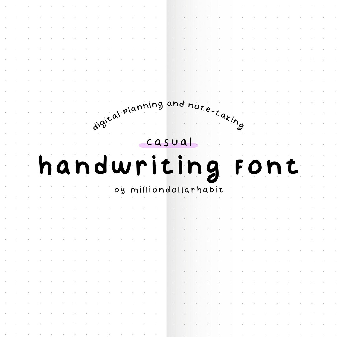 Handwriting Font For Digital Planning And Note taking Neat Handwritten