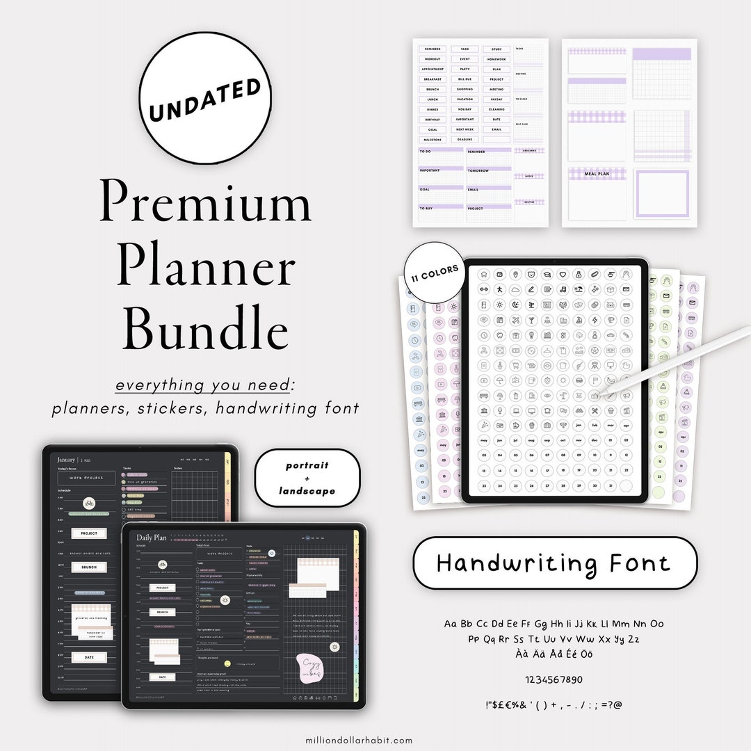 Digital Planner Bundle for Goodnotes, iPad Planner and Stickers ...