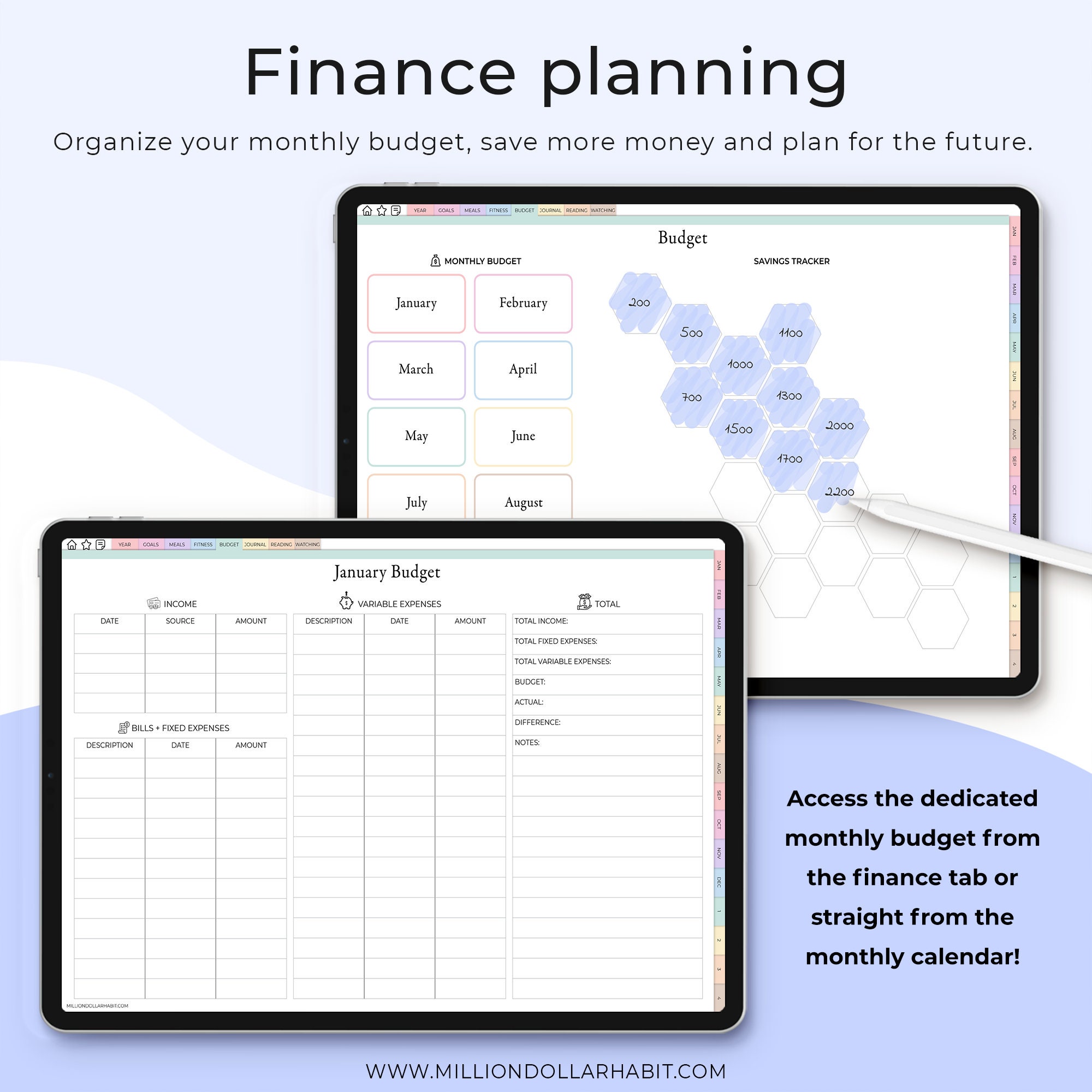 Digital Planner for Goodnotes Undated Life Planner Digital | Etsy