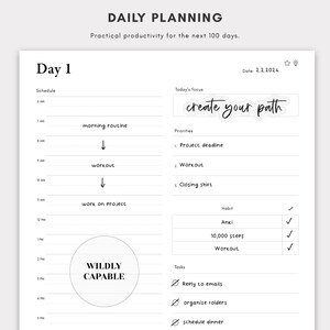 Daily Planner, Goodnotes Digital Planner, Planner Template for iPad - Etsy