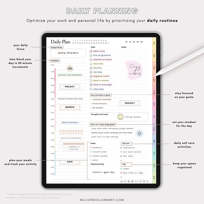 Goodnotes Digital Planner Undated Notability Planner Undated - Etsy