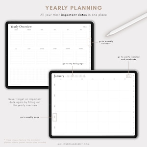 Undated Digital Planner, Goodnotes Notability Planner, Undated iPad ...