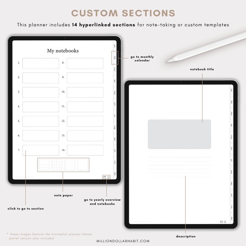 Digital Planner Goodnotes Planner Undated Ipad Planner - Etsy