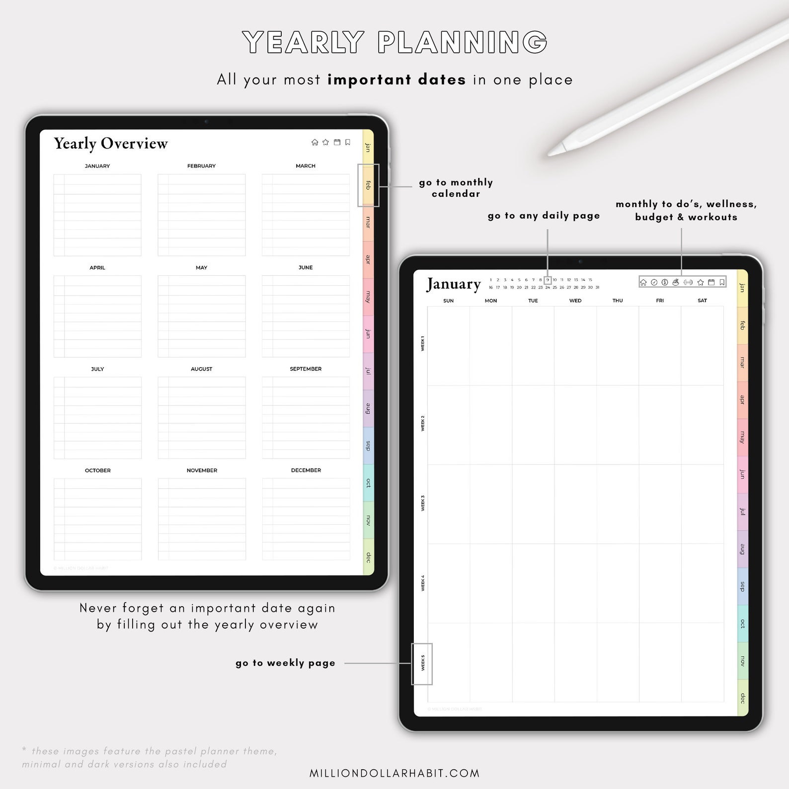 Goodnotes Digital Planner Undated Notability Planner Undated - Etsy