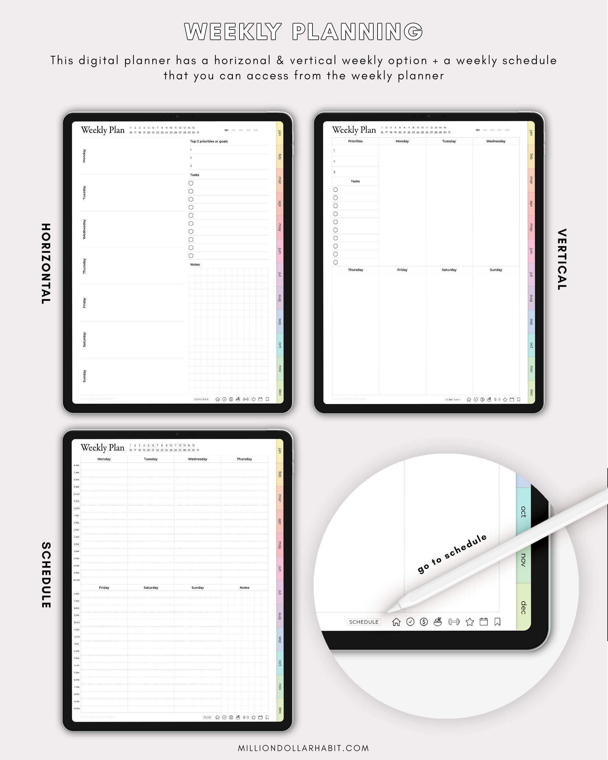 Goodnotes Digital Planner Undated Notability Planner Undated - Etsy