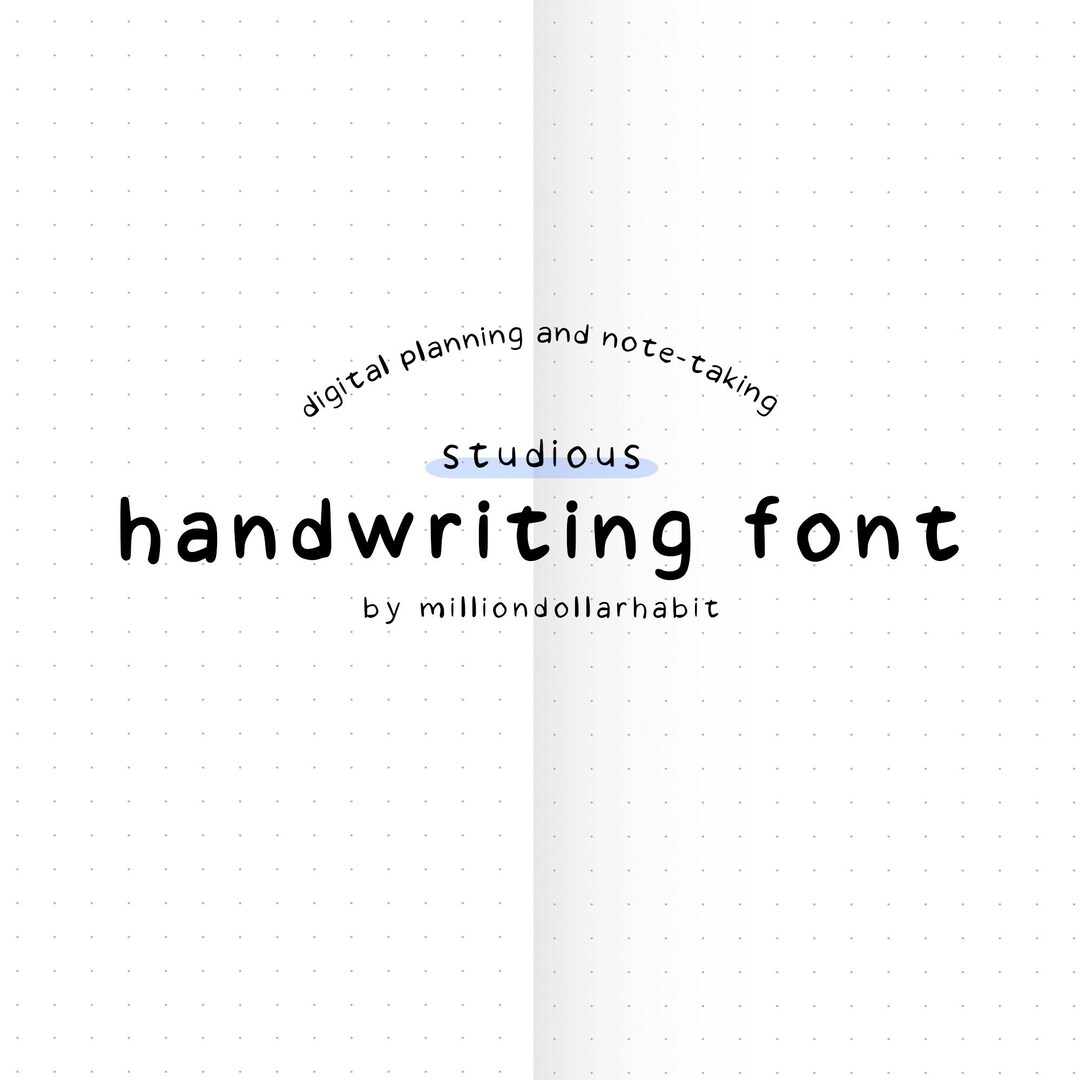 Handwriting Font for Note-taking, Digital Planning, and Studying, Neat ...