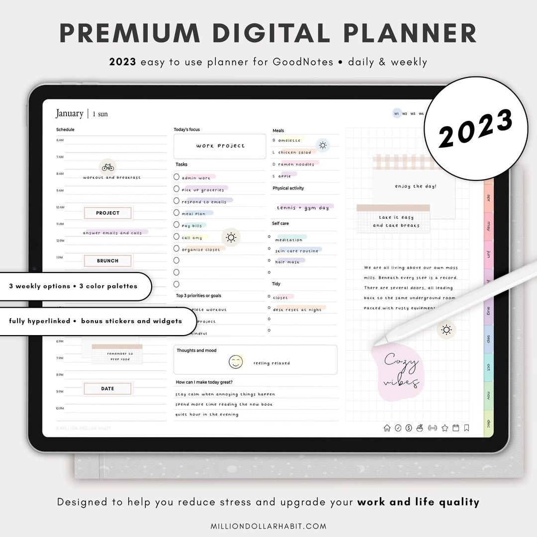 2023 Goodnotes Digital Planner, 2023 Notability Planner, 2023 iPad ...