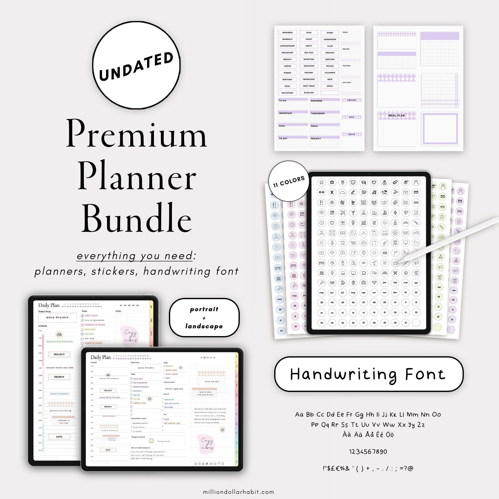 Digital Planner Bundle for Goodnotes, iPad Planner and Stickers ...